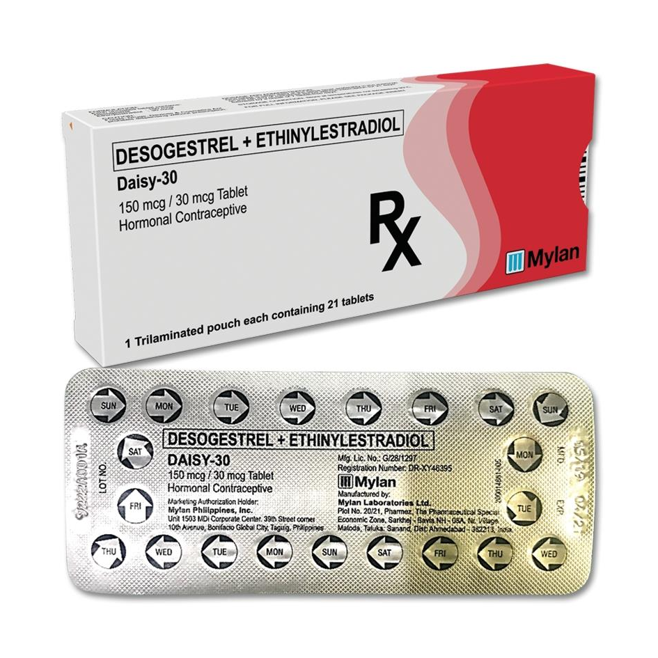 DAISY-30 Desogestrel / Ethinylestradiol 150mcg / 30mcg Tablet 21's ...
